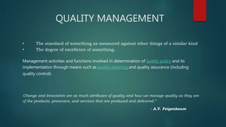 Methods for quality management | PPT