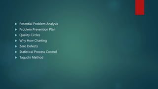 Methods for quality management | PPT