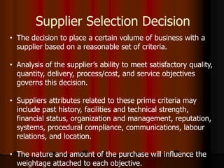 Methods for selecting suppliers in international procurement | PDF