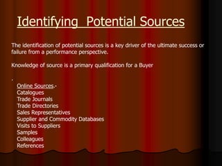 Methods for selecting suppliers in international procurement | PDF