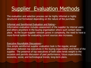 Methods for selecting suppliers in international procurement | PDF