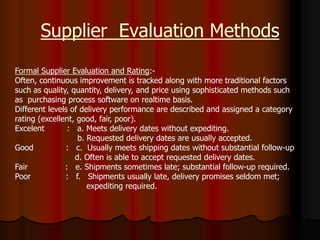 Methods for selecting suppliers in international procurement | PDF