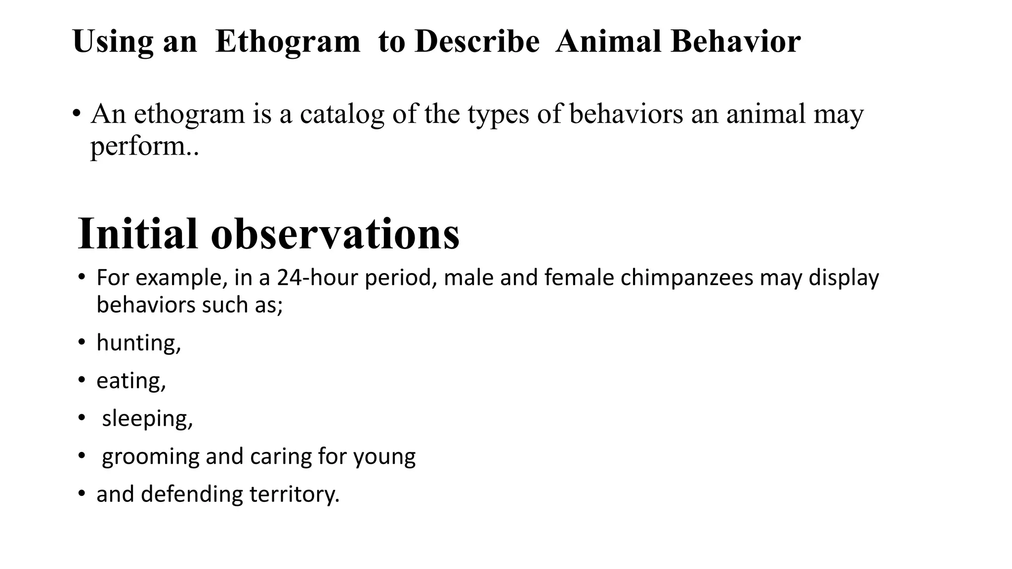 Methods for studying behaviour | PPTX