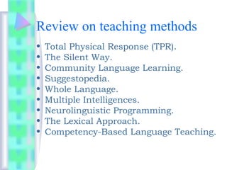 Methodsforteachingenglish 090922161704-phpapp01 | PPT