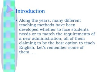 Methods For Teaching English | PPT