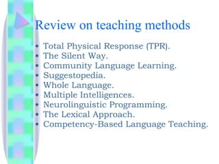 Methods For Teaching English | PPT