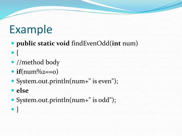 Methods in java | PPT