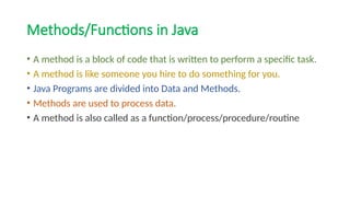 Methods in Java its a presentation that .pptx
