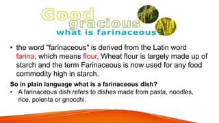 Methods in preparing pasta grain and farinaceous dishes | PPTX