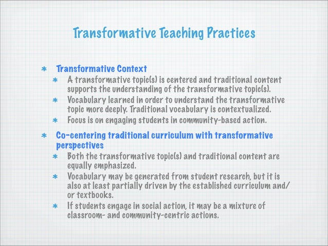 Transformative Teaching Methods | PDF