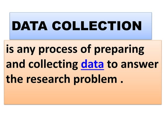 Methods of data collection | PPT