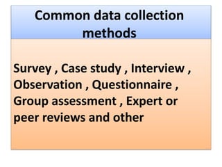 Methods of data collection | PPT | Free Download