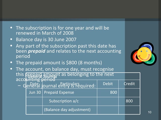Accrual Accounting and Balance Day Adjustments | PPT