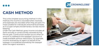 Methods Of Accounting - CrownGlobe | PPT
