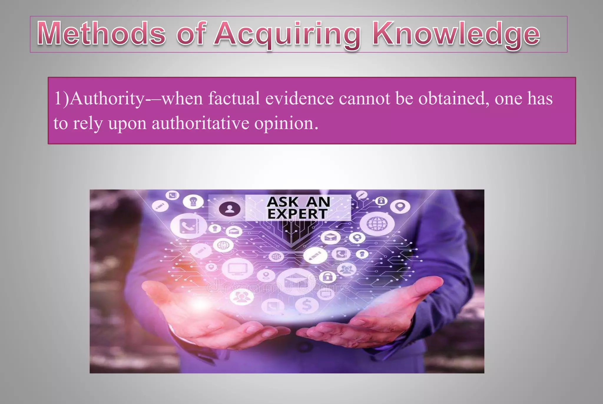 Methods of acquring knowledge | PPTX