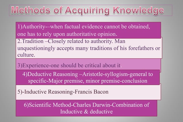 Methods of acquring knowledge | PPTX | Physics | Science