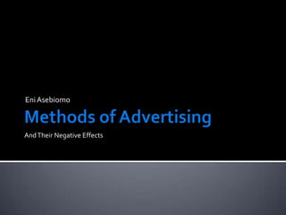Methods Of Advertising | PPTX