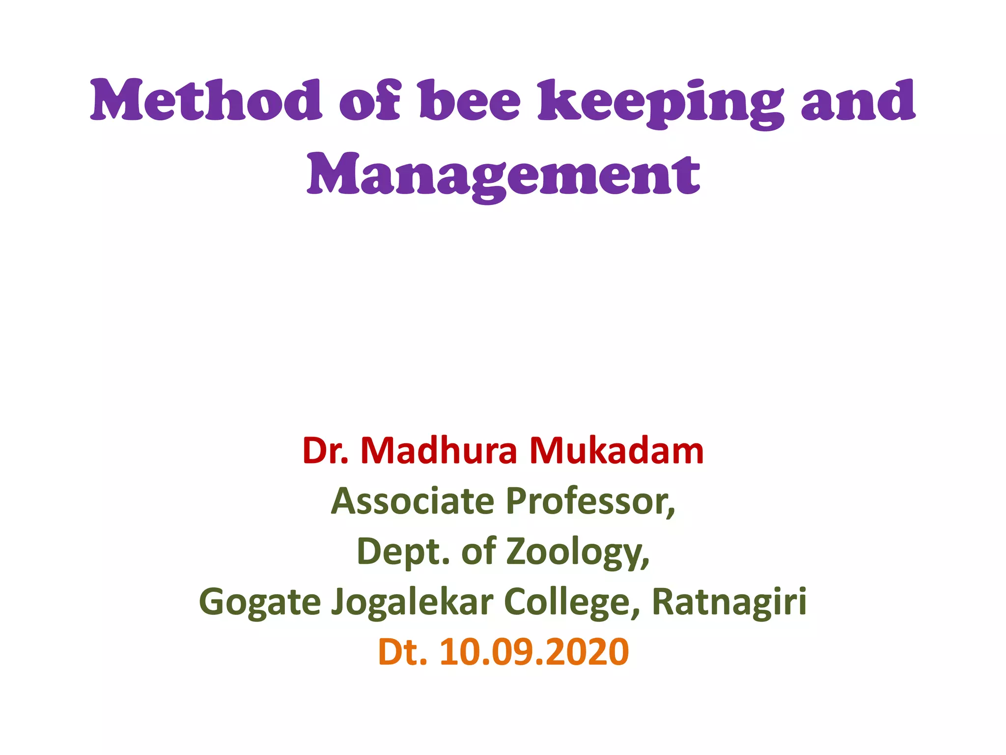 Methods of apiculture.pptx