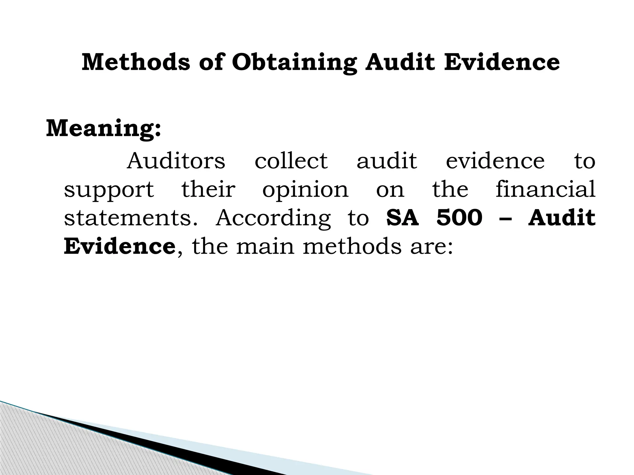 Methods of Audit Evidence & Audit Sampling.pptx