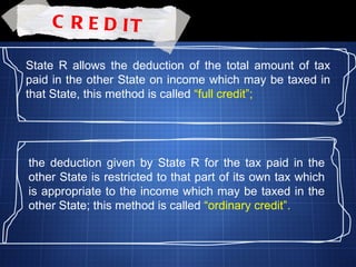 Methods of avoiding the double taxation | PPT