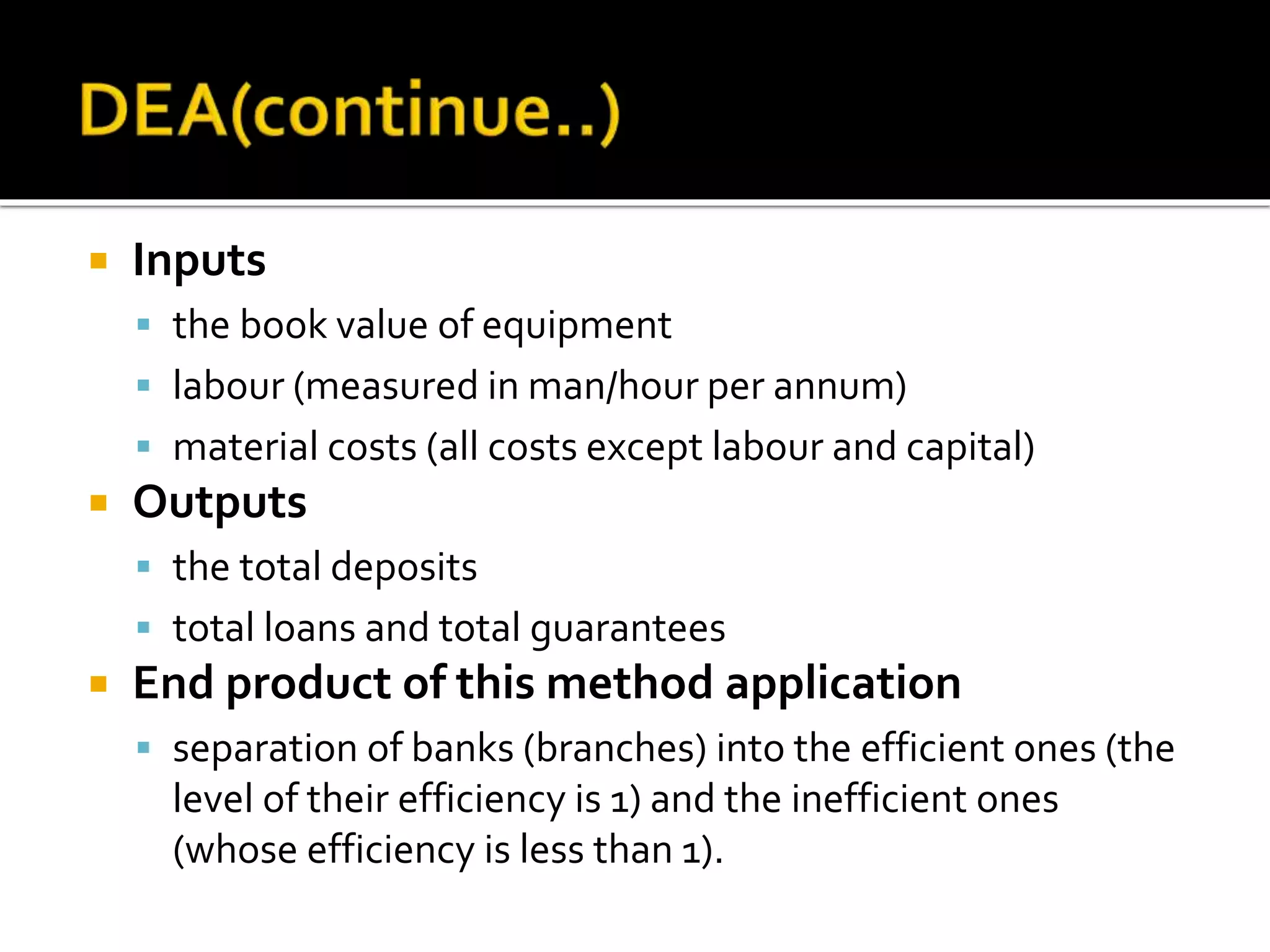 Methods of Bank Performance Evaluation | PPT