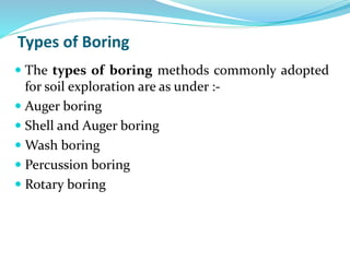 Methods of boring ppt | PPTX