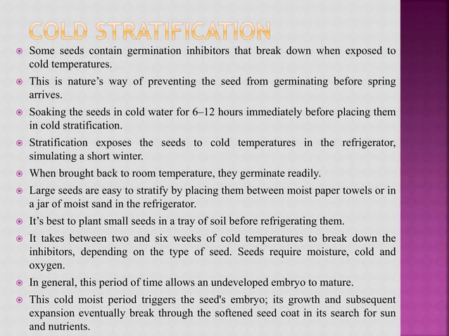 Methods Of Breaking Dormancy Ppt