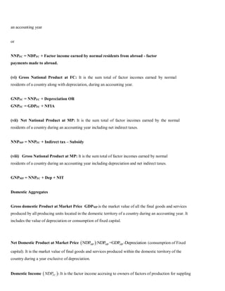 Methods of Calculating National Income Class 12 Notes.PDF
