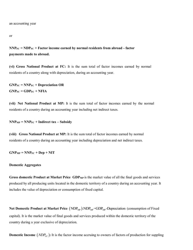 Methods of Calculating National Income Class 12 Notes.PDF | Business ...