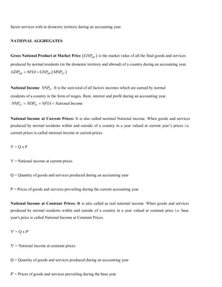 Methods of Calculating National Income Class 12 Notes.PDF