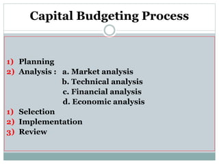 Methods of capital budgeting | PPTX