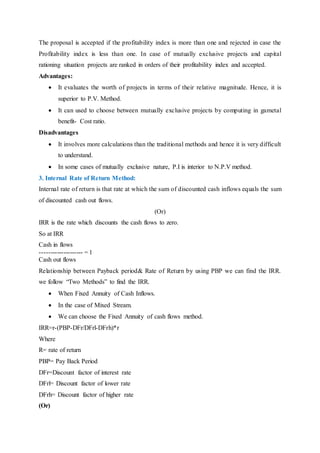 Methods of Capital Budgeting | PDF