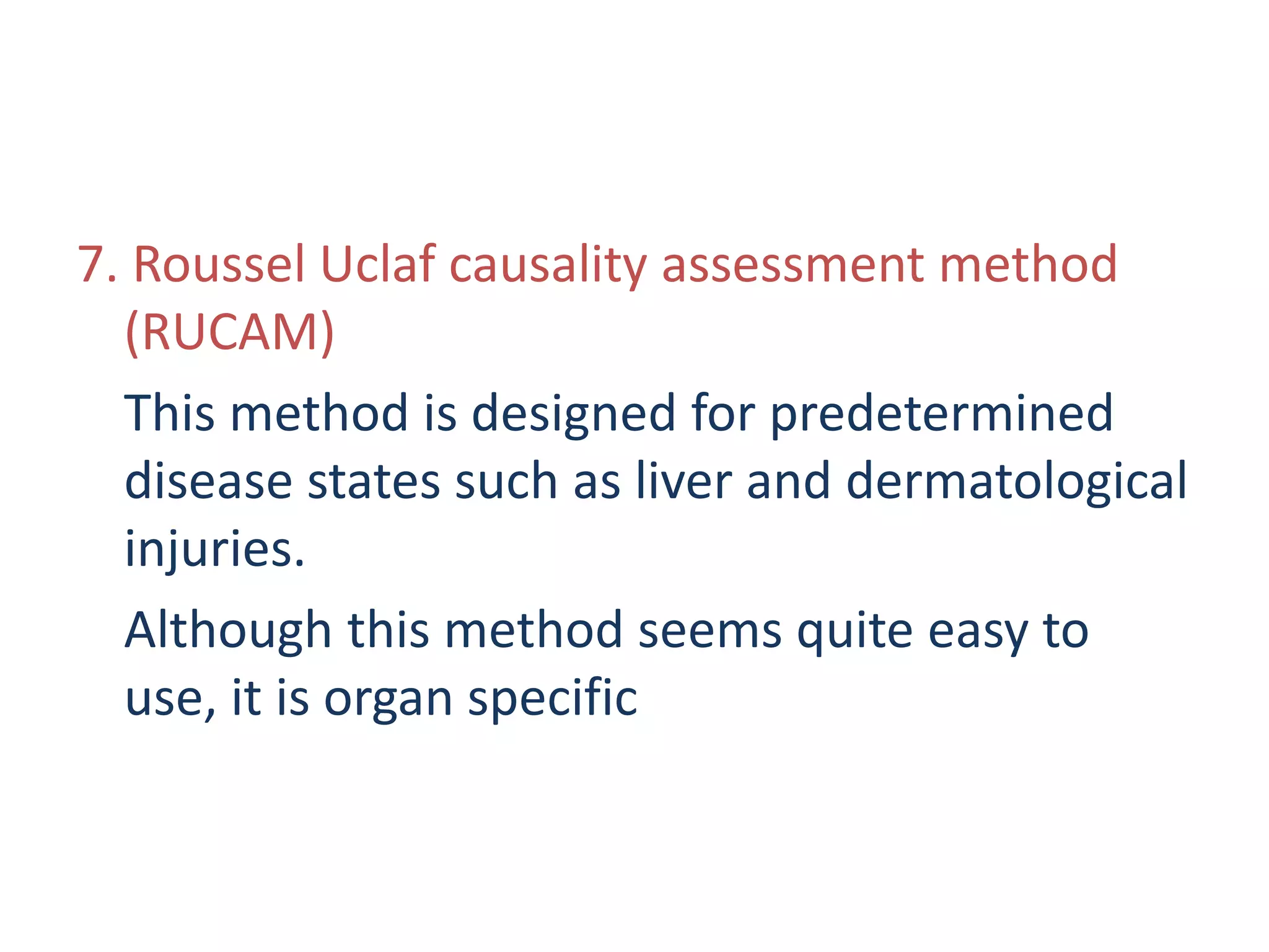 Methods of causality assessment | PPTX