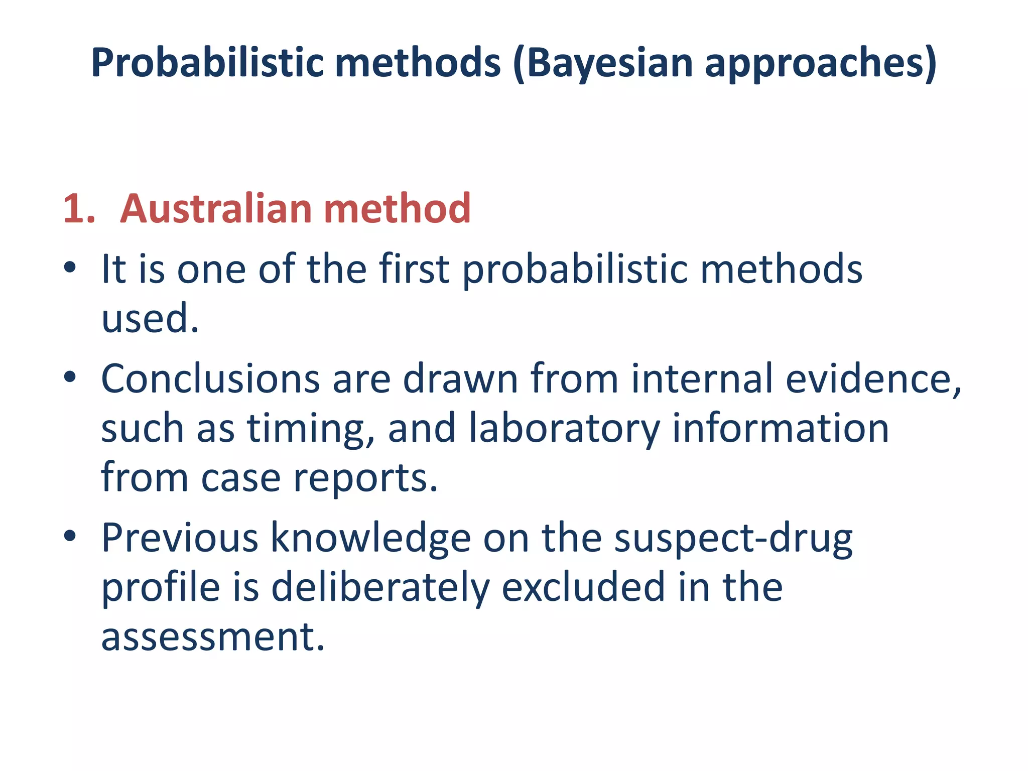 Methods of causality assessment | PPTX