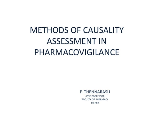 Methods of causality assessment | PPTX