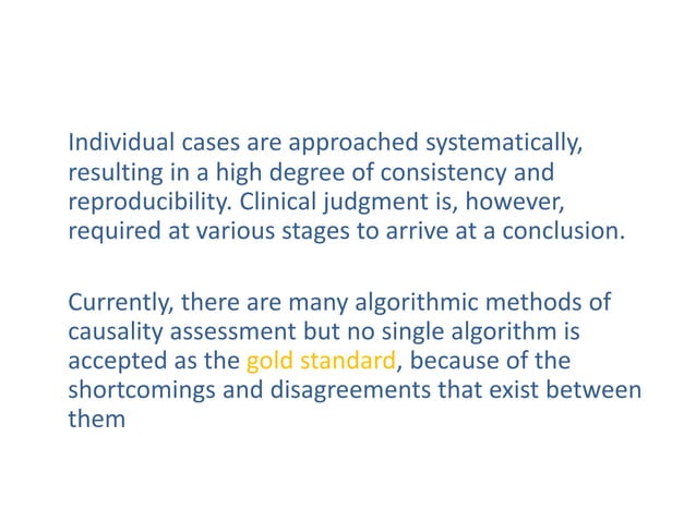 Methods of causality assessment | PPTX