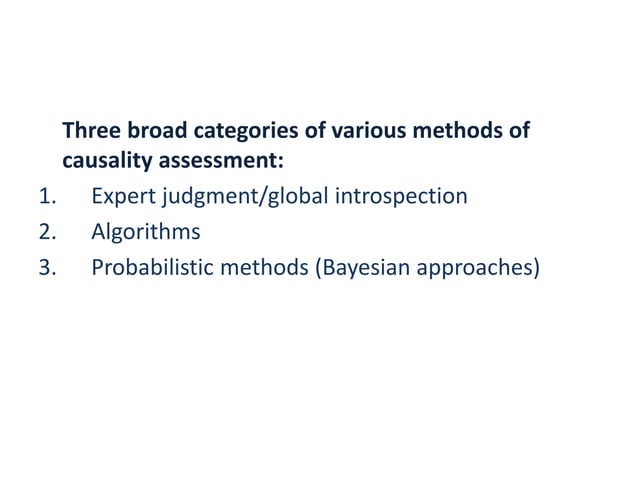 Methods of causality assessment | PPTX