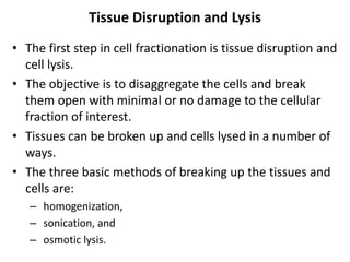 METHODS OF CELL FRACTIONATION.pptx | Biological Sciences | Science