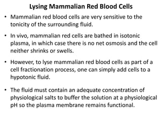 METHODS OF CELL FRACTIONATION.pptx | Biological Sciences | Science