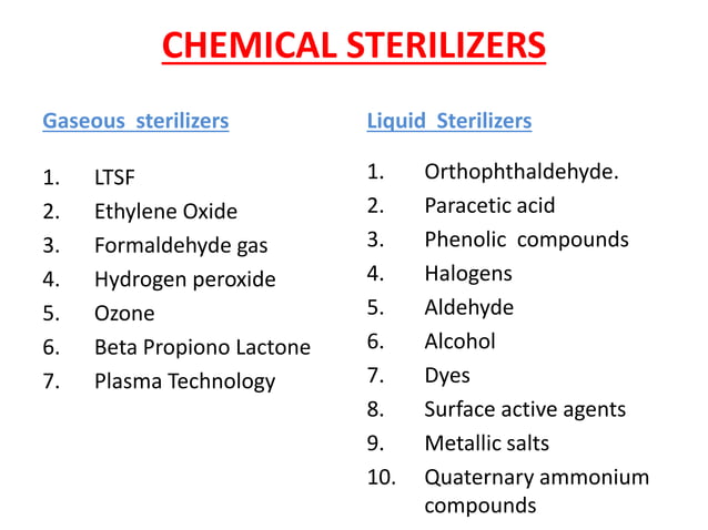 Methods of chemical disinfection | PPTX