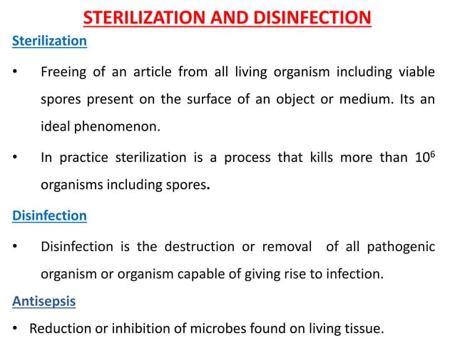 Methods of chemical disinfection | PPTX