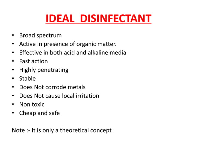 Methods of chemical disinfection | PPTX