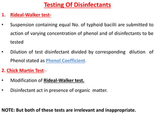 Methods of chemical disinfection | PPTX