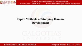 Methods of Child Study.pptx Different Methods of Child Study | PPTX