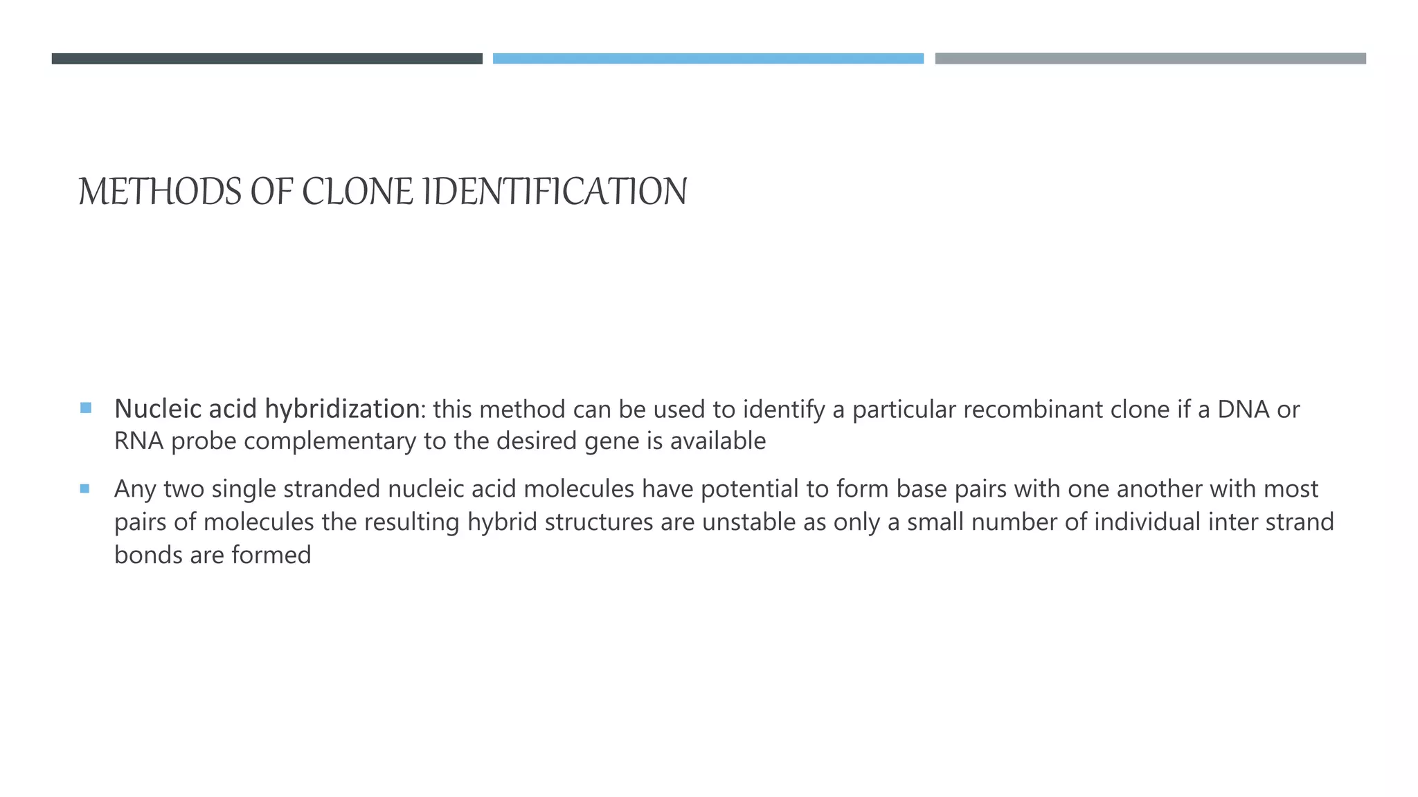 Methods of clone identification | PPTX