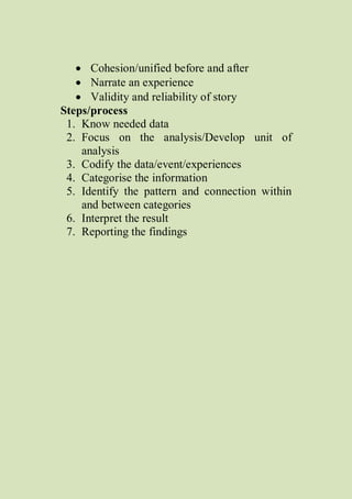 Methods of collecting and analysis qualitative data | PDF