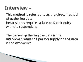 METHODS OF COLLECTING DATA statistics Math 7.pptx