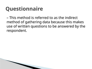 METHODS OF COLLECTING DATA statistics Math 7.pptx