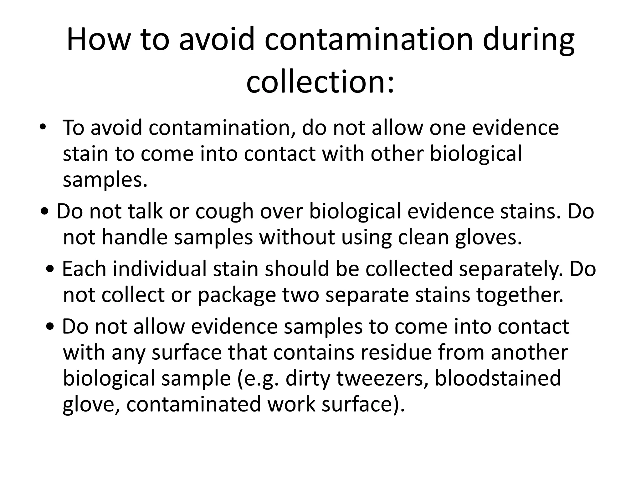 Methods of collection and preservation of Biological evidence 400L.pptx