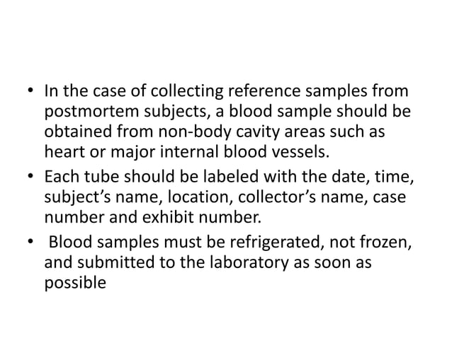 Methods of collection and preservation of Biological evidence 400L.pptx